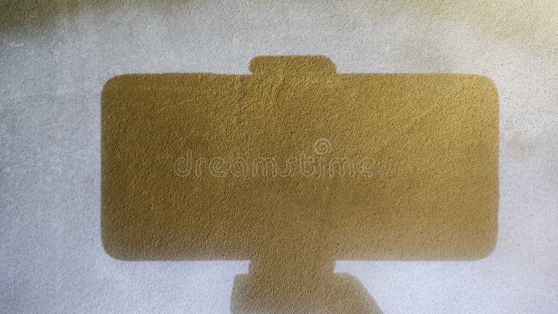 Rough Wall Surface There is a Shadow of a Rounded Rectangular Object ...