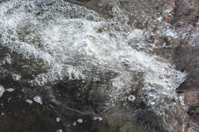 Rough Water Close-up, Currents on River after Heavy Rain, Rough Flow ...