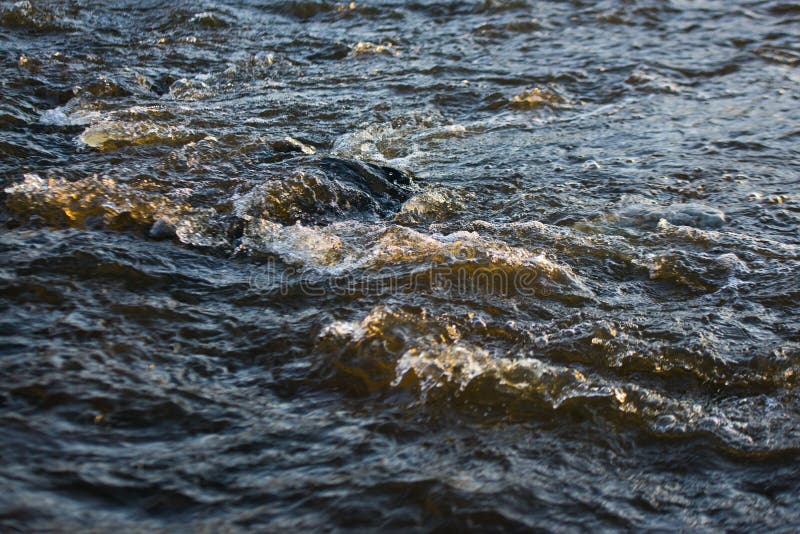 Rough Water Stream. Foamy Water Rough Mountain River Stock Image ...