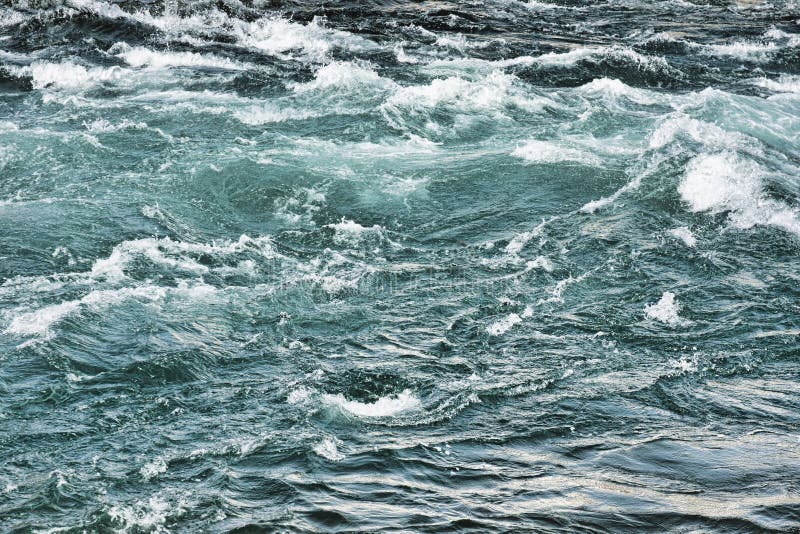 Rough Water Waves in a River Stock Image - Image of rapids, flowing ...