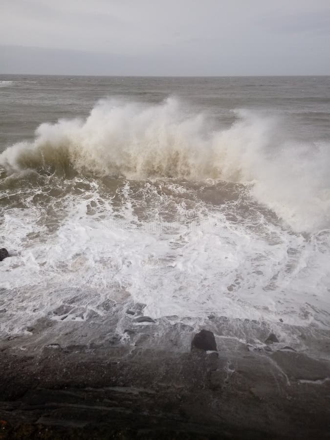 Rough Waters stock image. Image of crashing, waves, rocks - 105476697