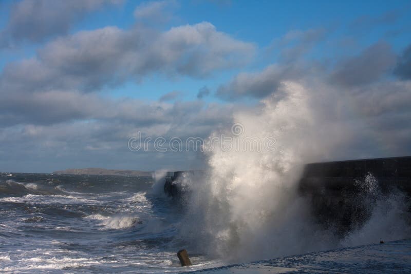Rough Weather stock photo. Image of irish, cloud, ocean - 18283642