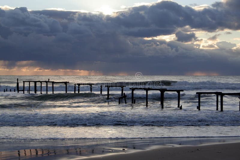 Rough weather stock photo. Image of season, pier, rough - 5396692