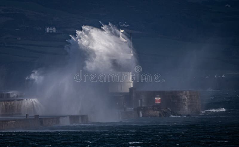 Rough Weather on the Isle of Anglesey, North Wales Stock Photo - Image ...