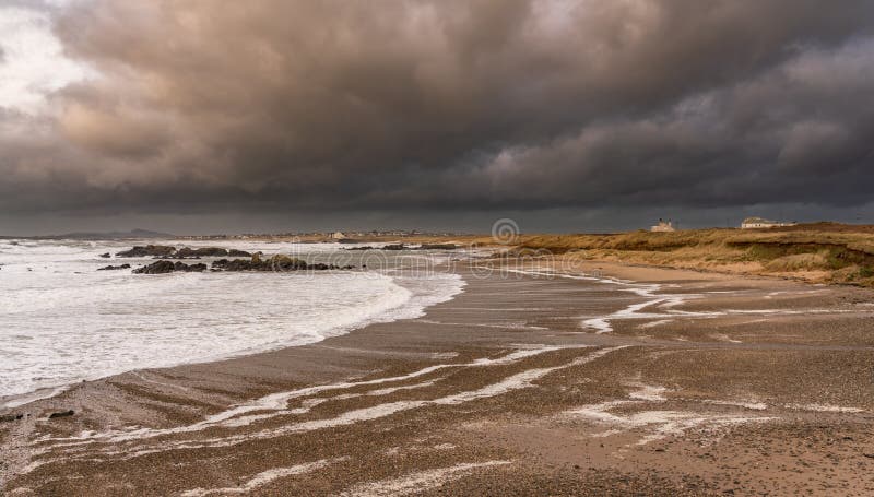 Rough Weather Off the Isle of Anglesey North Wales Stock Image - Image ...
