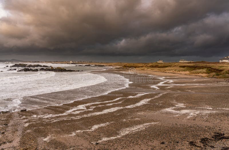 Rough Weather Off the Isle of Anglesey North Wales Stock Photo - Image ...