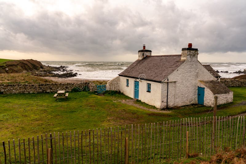 Rough Weather Off the Isle of Anglesey North Wales Stock Image - Image ...