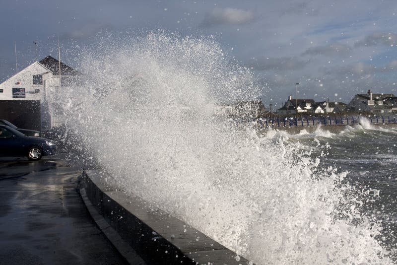 Rough Weather at Trearddur Bay Stock Photo - Image of white, hitting ...