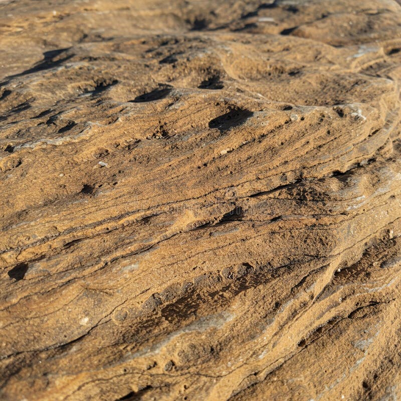 Rough, Weathered Surface of a Rock with Distinct Linear Patterns and ...