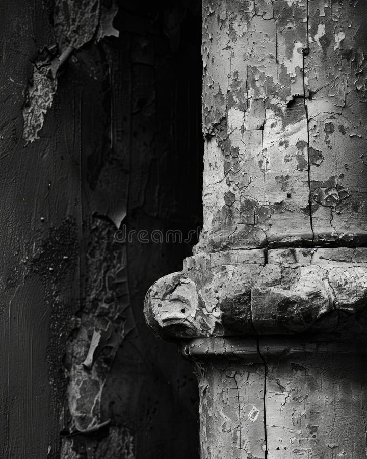 The Rough and Weathered Texture of a Tuscan Column Capturing Its ...
