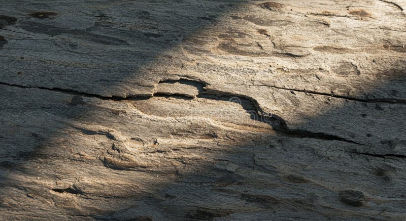 Rough, Weathered Wooden Surface with Prominent Cracks and Natural Grain ...