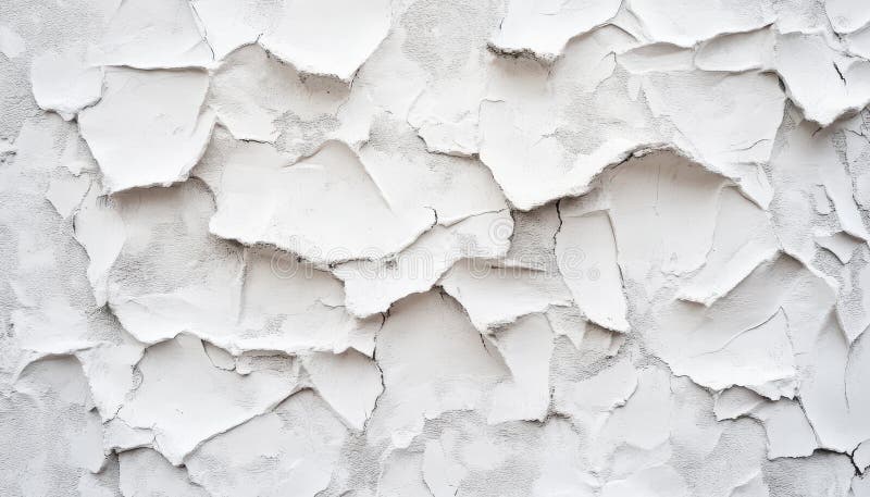 Rough White Filler Plaster Texture Showing a Weathered Wall Surface ...
