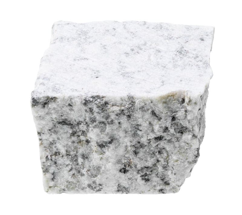 Rough White Granite Rock Cutout on White Stock Photo - Image of natural ...