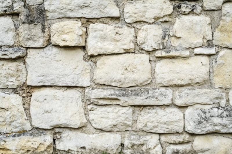 Rough White Limestone Wall Texture with Natural Shadows. Artificial ...