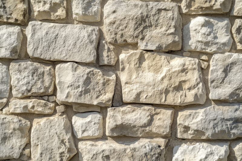 Rough White Limestone Wall Texture with Natural Shadows. Neural Network ...
