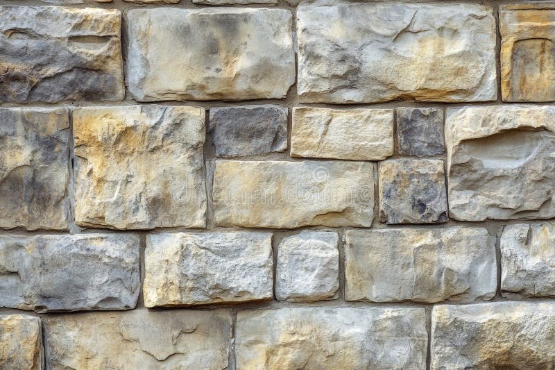 Rough White Limestone Wall Texture with Natural Shadows. Neural Network ...