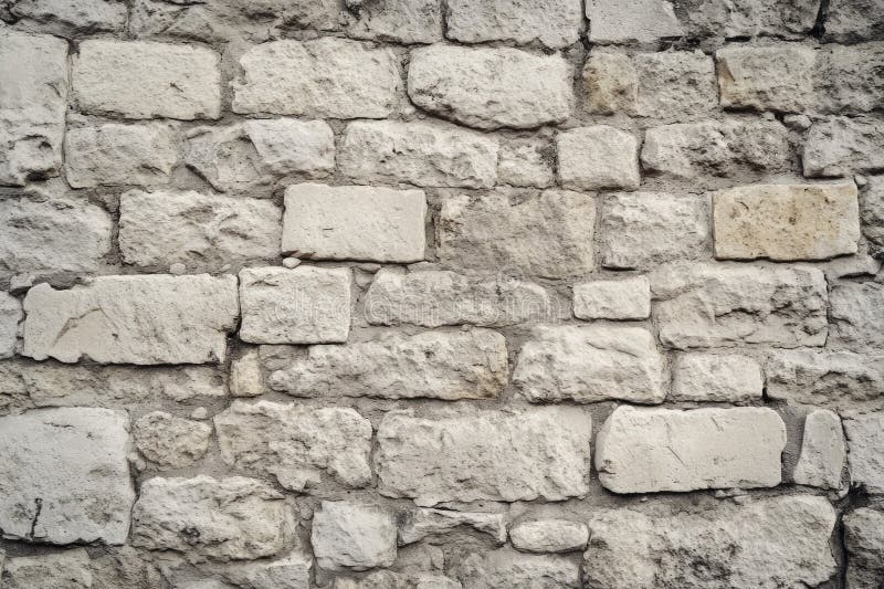 Rough White Limestone Wall Texture with Natural Shadows. Neural Network ...