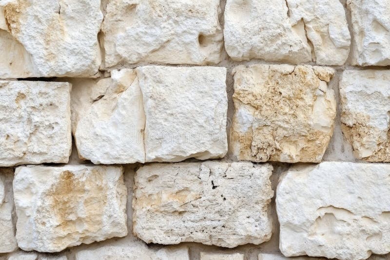 Rough White Limestone Wall Texture with Natural Shadows. Neural Network ...