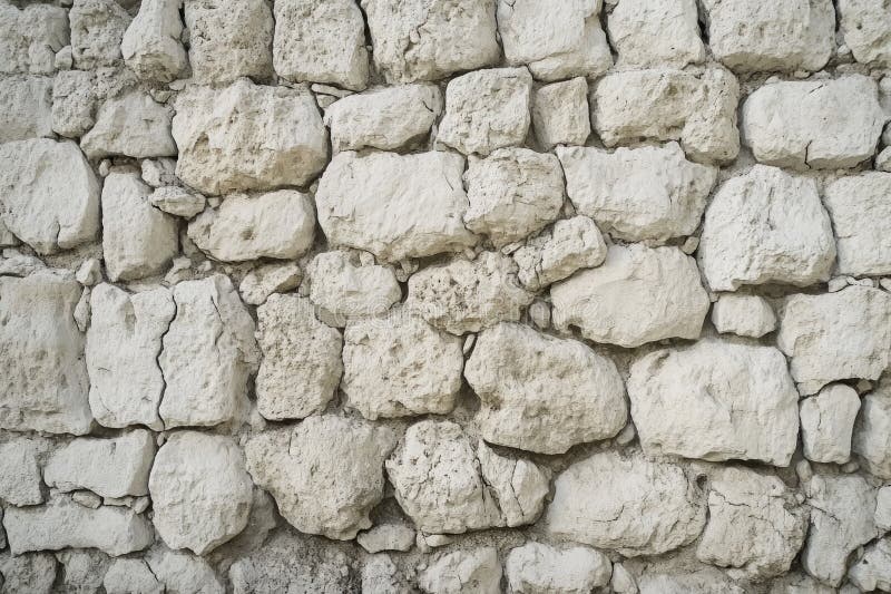 Rough White Limestone Wall Texture with Natural Shadows. Neural Network ...
