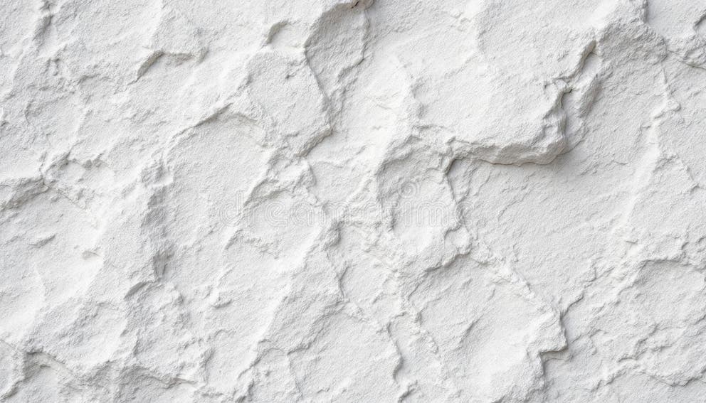 Rough White Stone Wall Close-up, Textured Pattern Stock Illustration ...