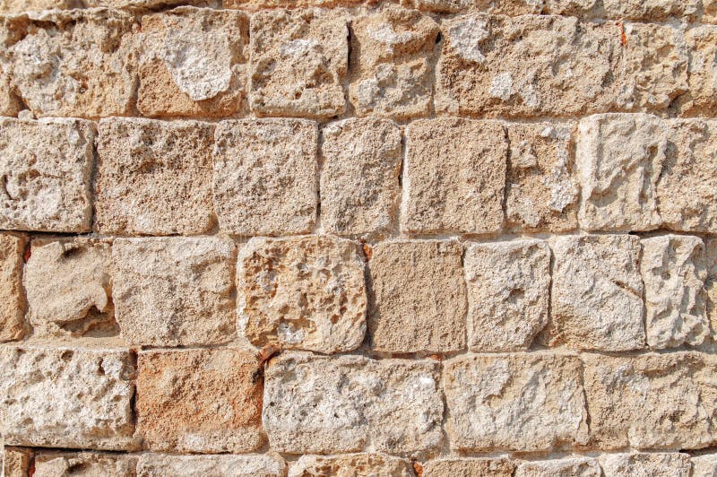 Rough Yellow Old Castle Block Pattern Stone Like Ancient Structure ...