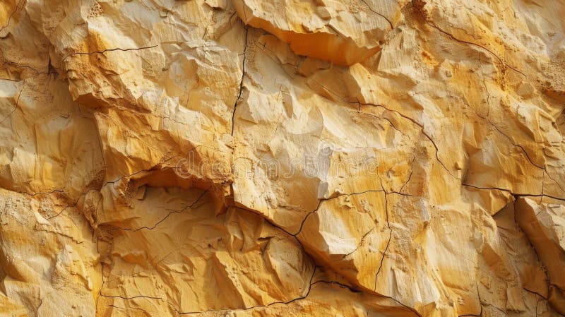 Rough Yellow Rock Face Texture, a Study in Natural Patterns Stock ...