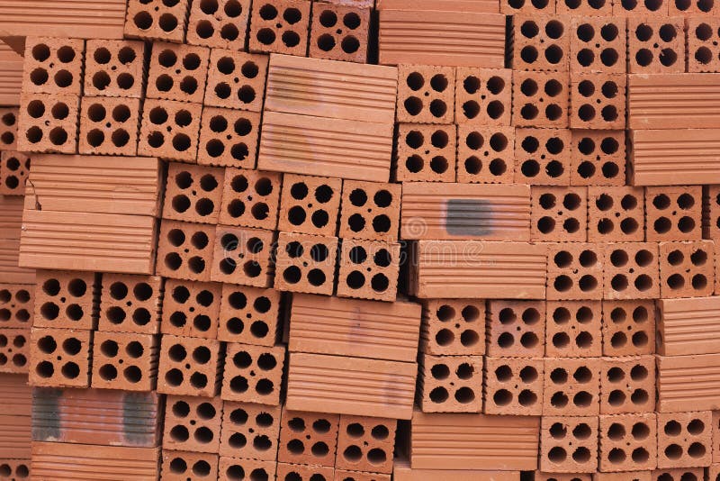 Roughly Folded Block of Red Brick Stock Image - Image of block ...