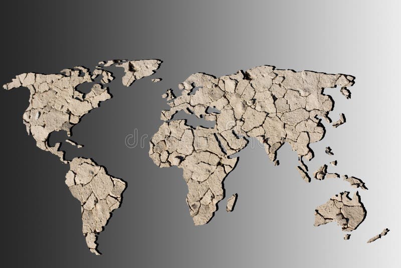 Rough World Map As a Global Business and Education Concept Stock Photo ...