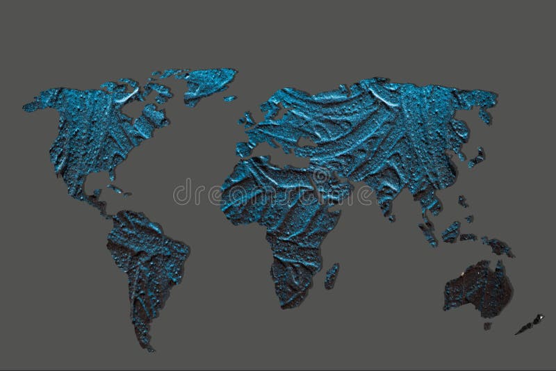 Rough World Map As a Global Business and Education Concept Stock Image ...