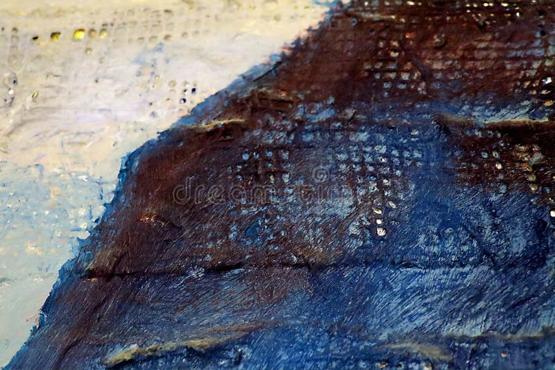 A Roughly Painted Backdrop of Dark Blue and White Oil Paint and Net ...