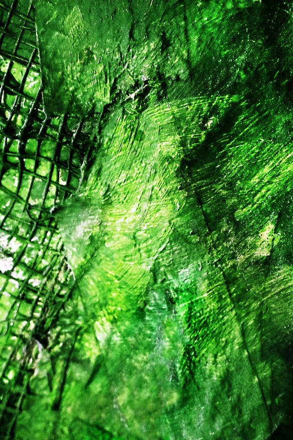 A Roughly Painted Backdrop of Various Shades of Green Oil Paint. Stock ...