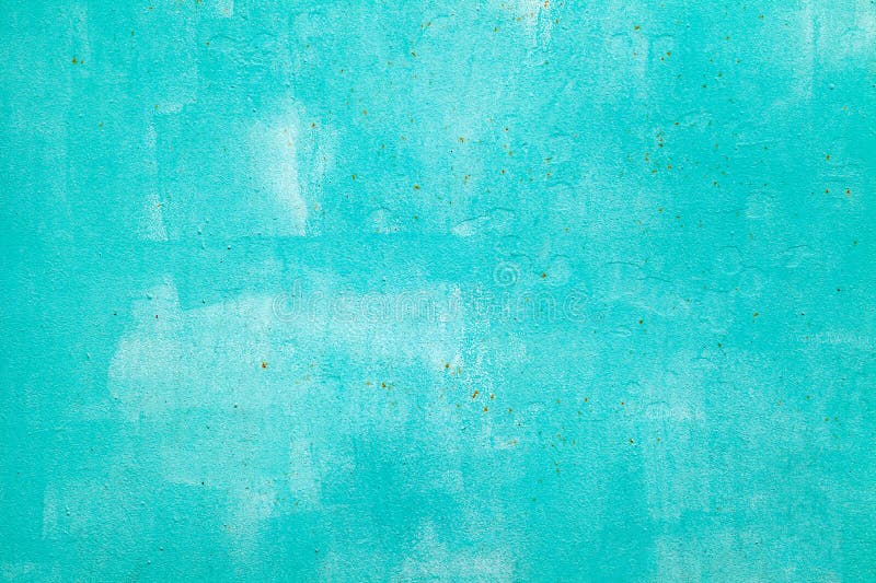 Roughly Painted with Turquoise Paint Metal Surface, Background ...