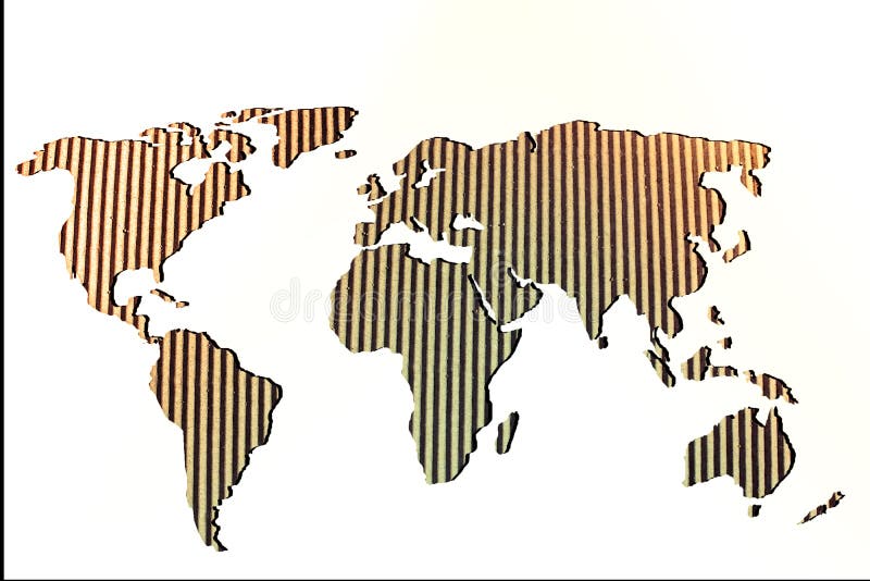 Roughly Sketched Out World Map with Patterns Stock Photo - Image of ...