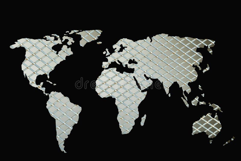 Roughly Sketched Out World Map with Patterns Stock Image - Image of ...
