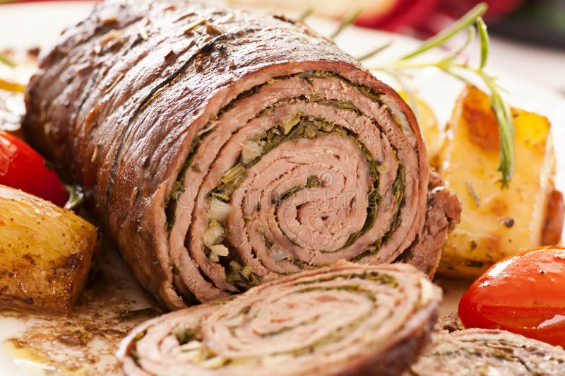 Roulade stock image. Image of recipe, slice, cuisine - 25592287