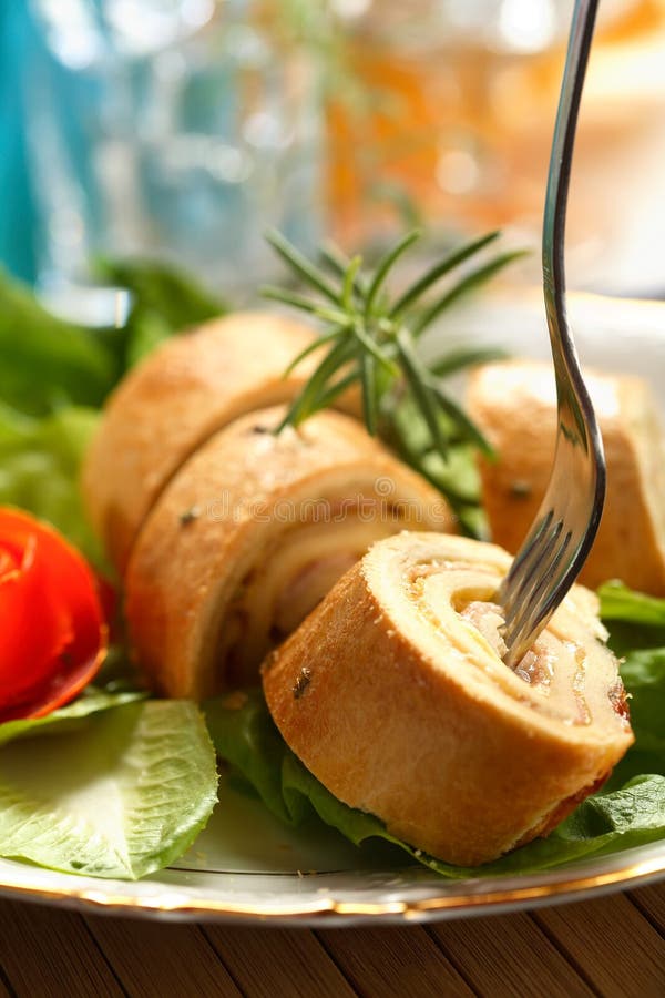 Roulade with Bacon and Cheese Stock Image - Image of healthy, france ...