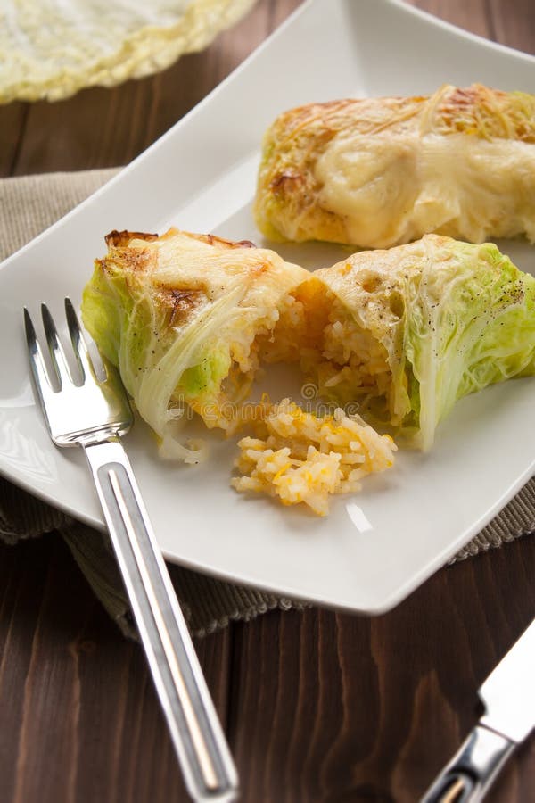 Roulade of Cabbage and Rice Stock Image - Image of food, goodness: 28042087