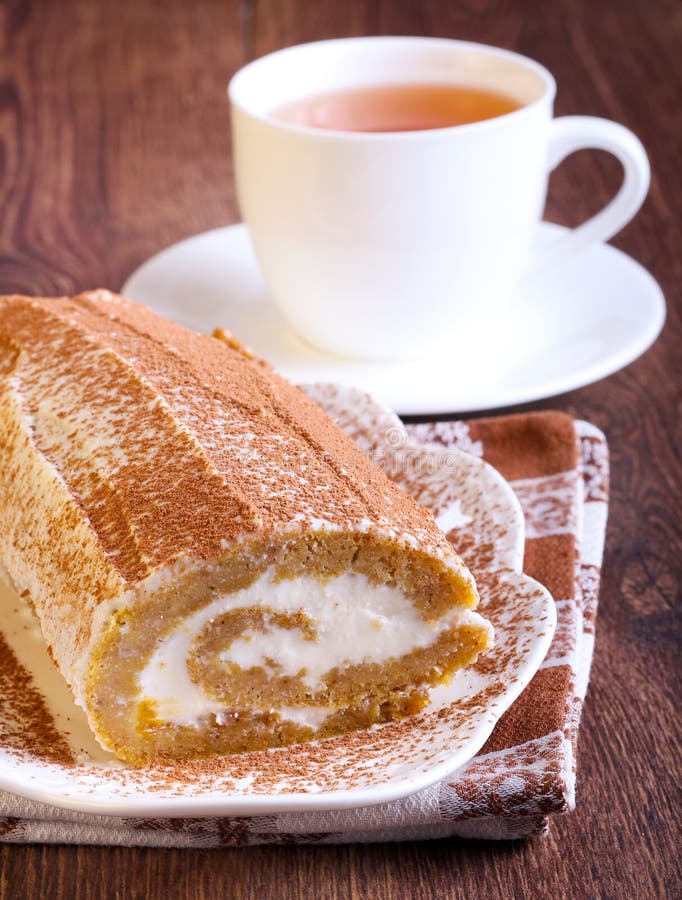 Roulade stock photo. Image of pumpkin, creamcheese, chocolate - 36275922