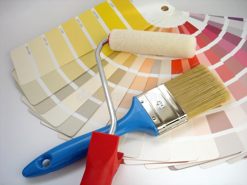 Le Balai Carde La Peinture De Couleur Image stock - Image of ...
