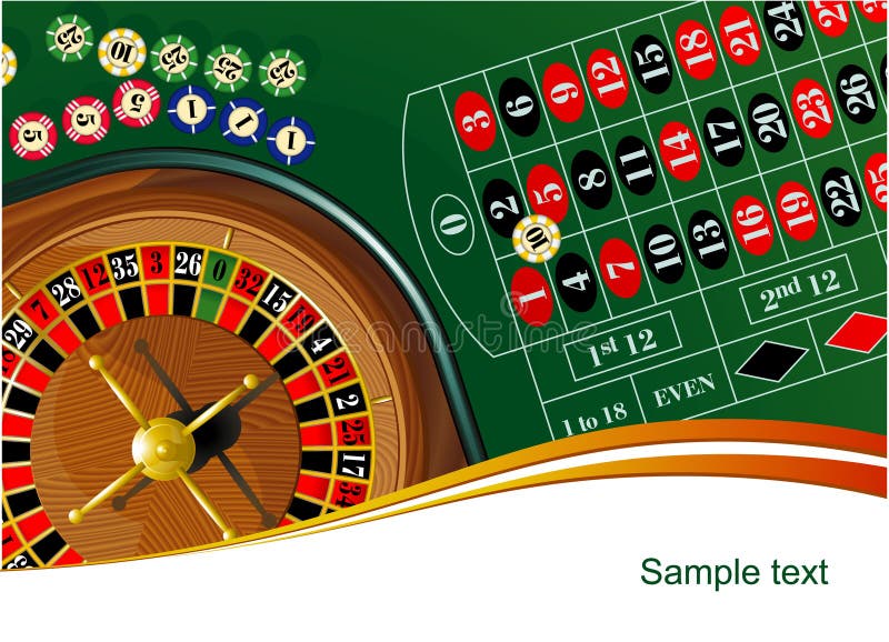 Big Win Poster or Banner Design with Roulette Wheel Illustration Stock ...
