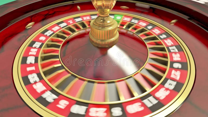 The Roulette Ball is Spinning on the Roulette Wheel. Looped Animation ...