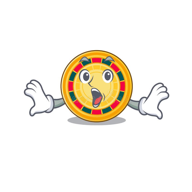 Roulette Cartoon Character Design on a Surprised Gesture Stock Vector ...