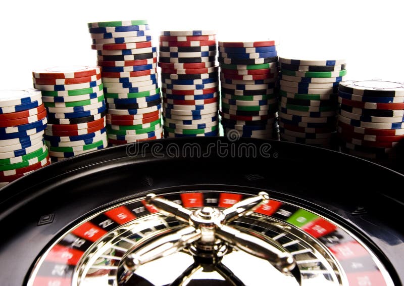 Roulette & Chips in Casino Stock Image - Image of banking, play: 4697459