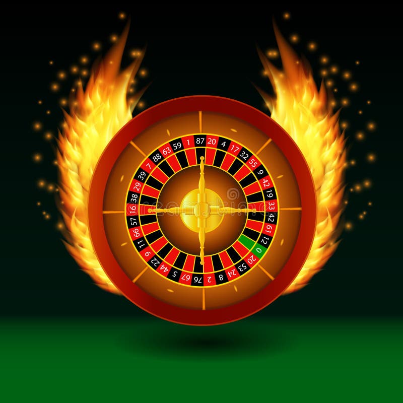 Roulette on fire stock illustration. Illustration of bank - 1506814