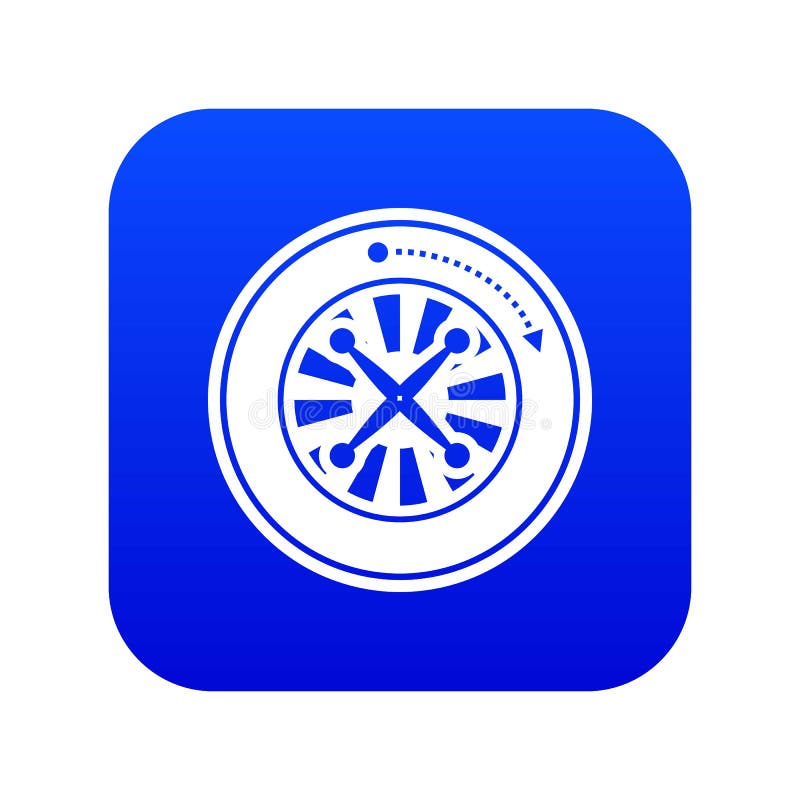 Roulette icon blue vector stock vector. Illustration of chance - 151354601