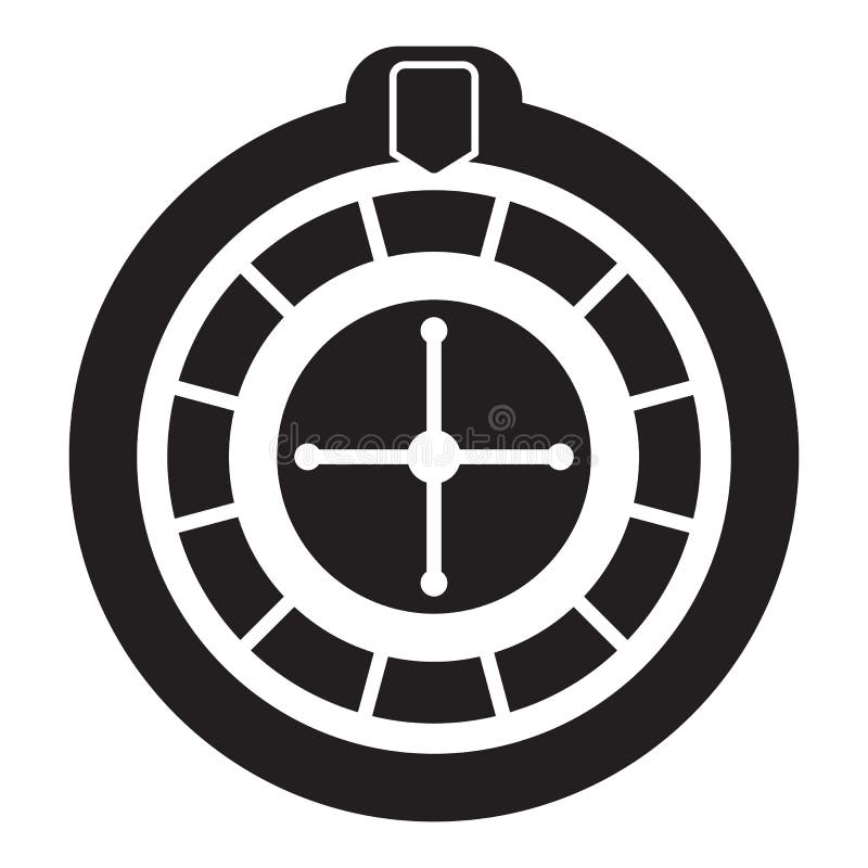 Roulette Icon. Wheel for Game and Win Jackpot Vector Illustration Stock ...