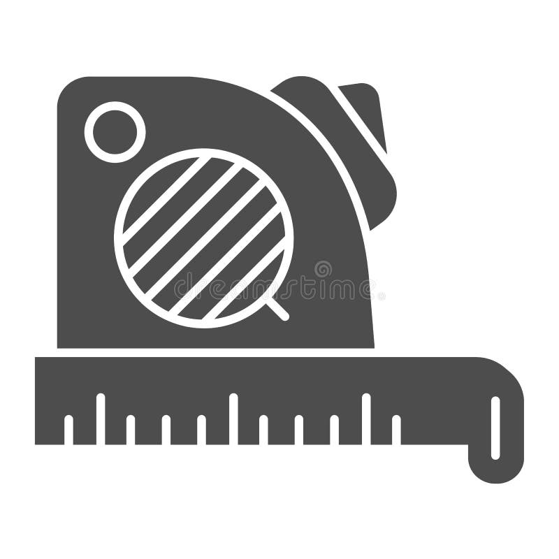 Roulette Meter Solid Icon. Measure Vector Illustration Isolated on ...