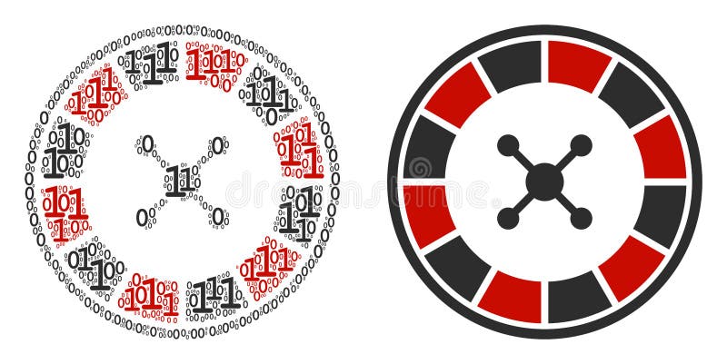 Roulette Mosaic of Binary Digits Stock Vector - Illustration of symbol, vegas: 119588410