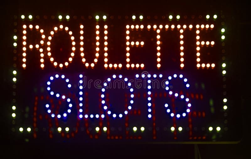 Roulette slots sign stock photo. Image of symbol, entertainment - 83344742