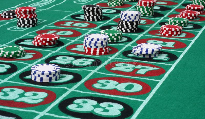 Roulette Table with Chips stock photo. Image of dependence - 5752228